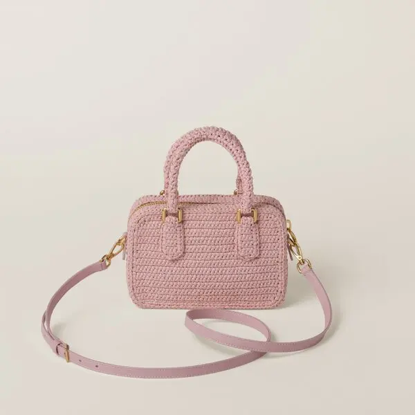 Miu Miu Crochet Bag - Alabaster Pink | Editorialist